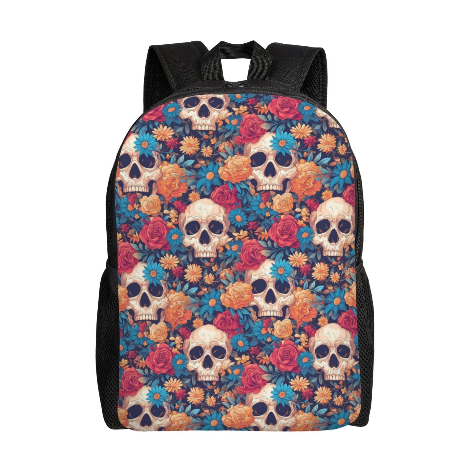 Haiem colorful Skull rose Backpack - Stylish and Durable 15-inch Laptop ...