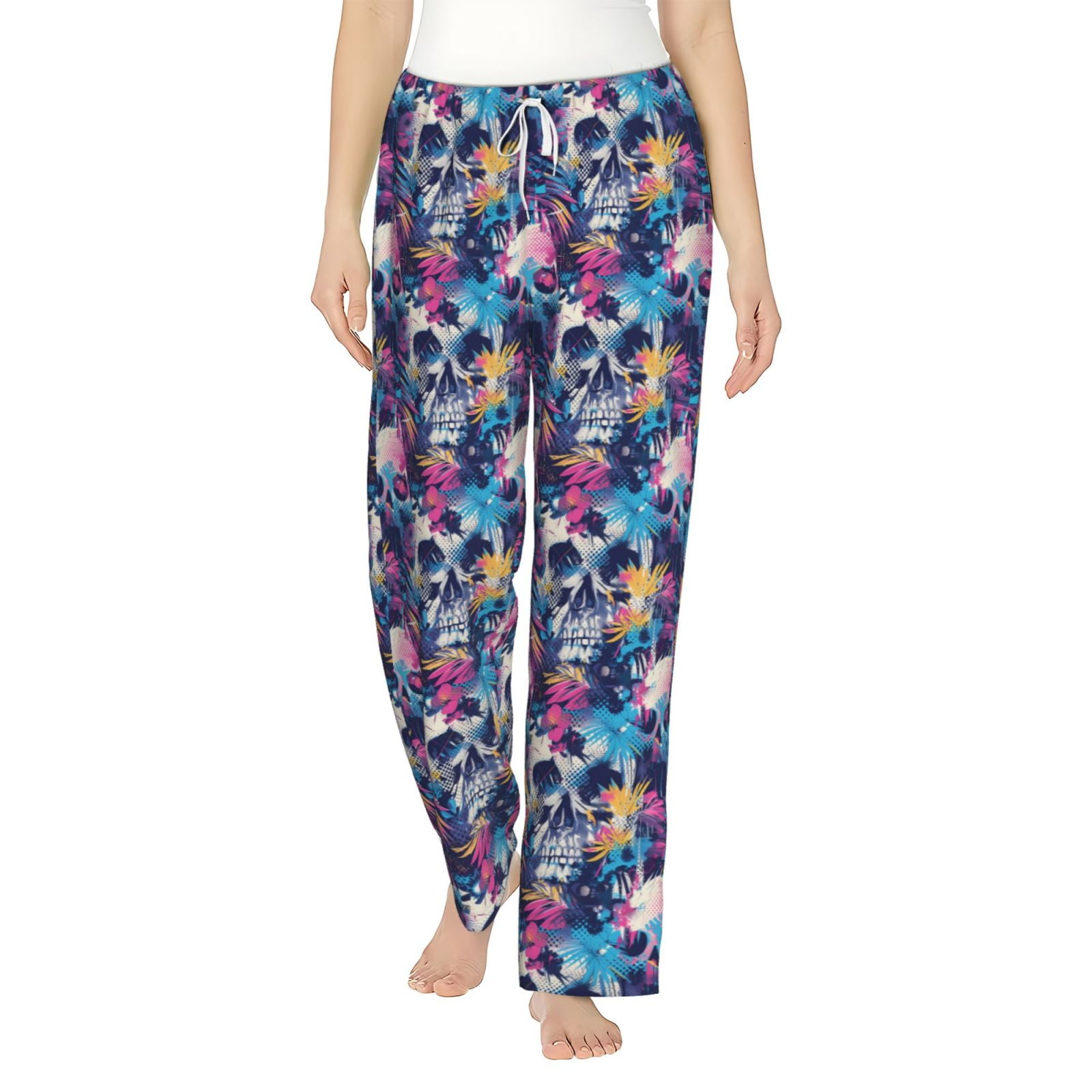 Haiem cool Skull colorful Women's Pajama Pants Ultra Lightweight Pjs ...