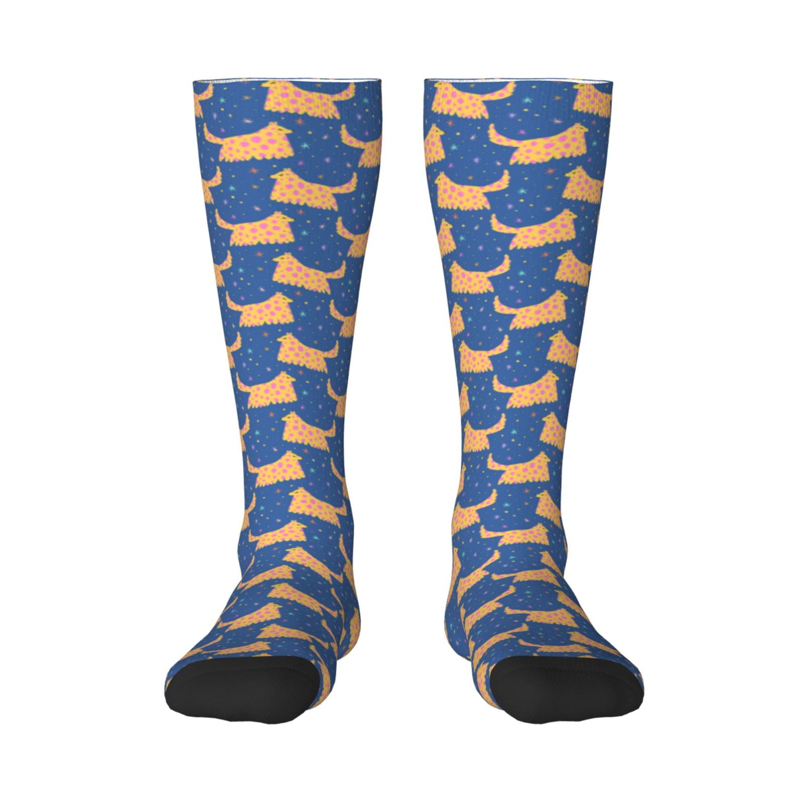 Haiem dogs Funny Novelty Crazy Design Cotton Socks Sports Socks Knee ...