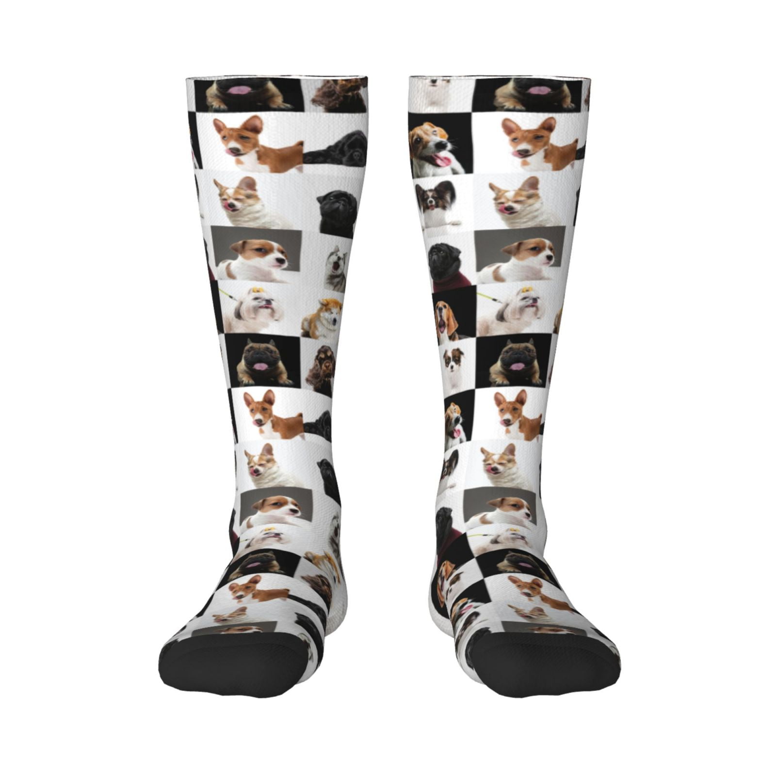 Haiem dogs pets collage Funny Novelty Crazy Design Cotton Socks Sports ...