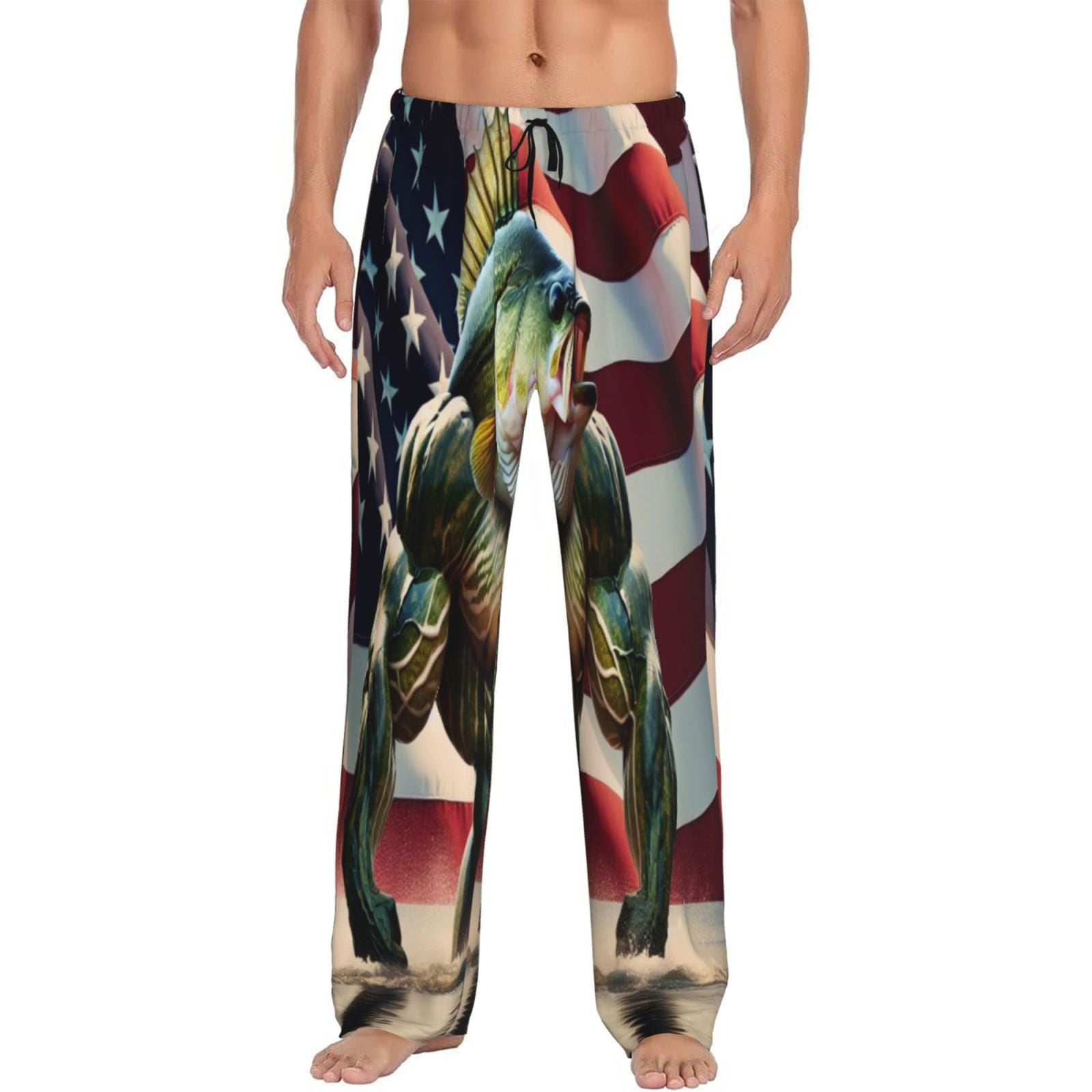 Haiem giant bass with big muscles Pattern Men's Pajama Pants Ultra ...