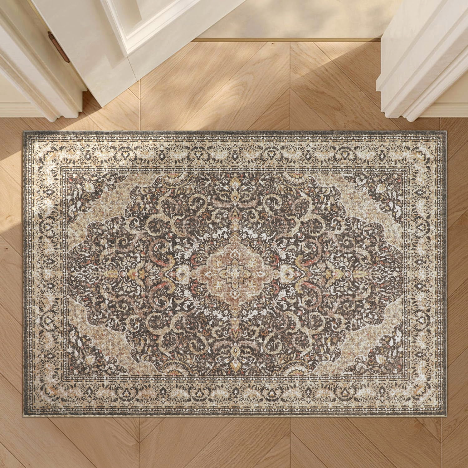 BERTHMEER 2'x3' Small Area Rug for Entryway Kitchen Living Room Bedroom ...