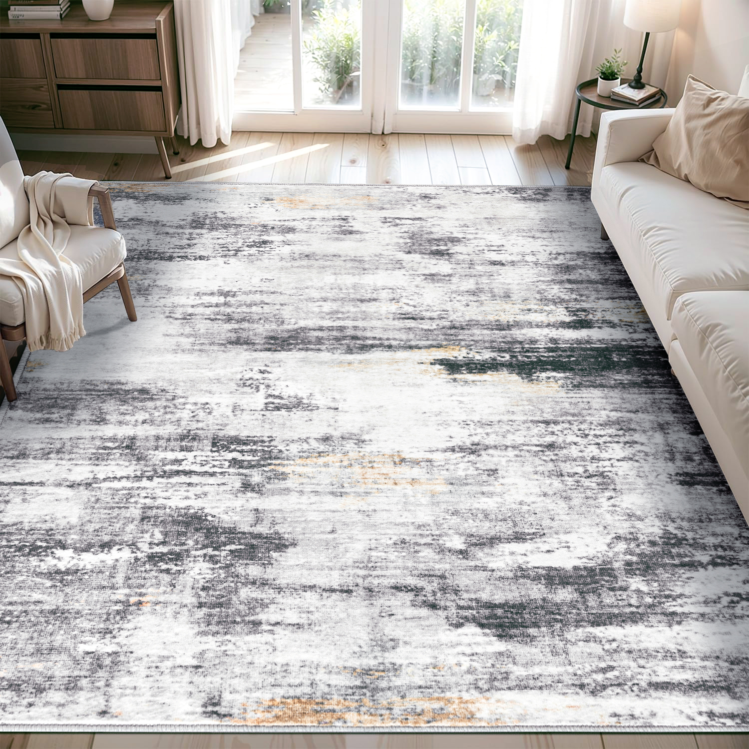 BERTHMEER 8'x10' Large Area Rugs Abstract Rugs for Living Room Bedroom ...