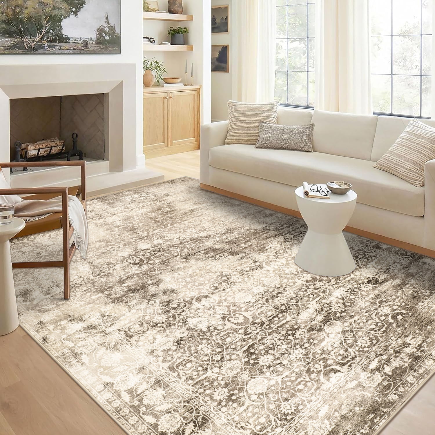 BERTHMEER Large Abstract Area Rug 8'x10' Living Room Rug,Contemporary ...