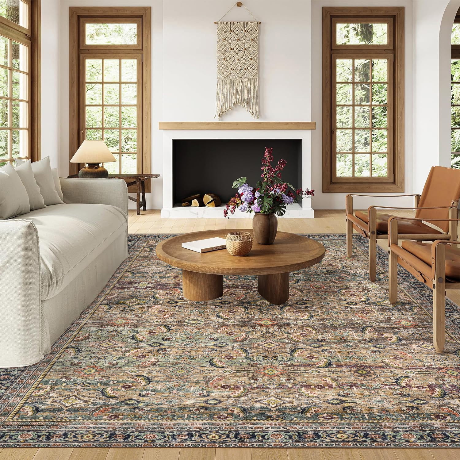 HaiiMeid Large 8'x10' Vintage Area Rug for Living, Dining Room ...