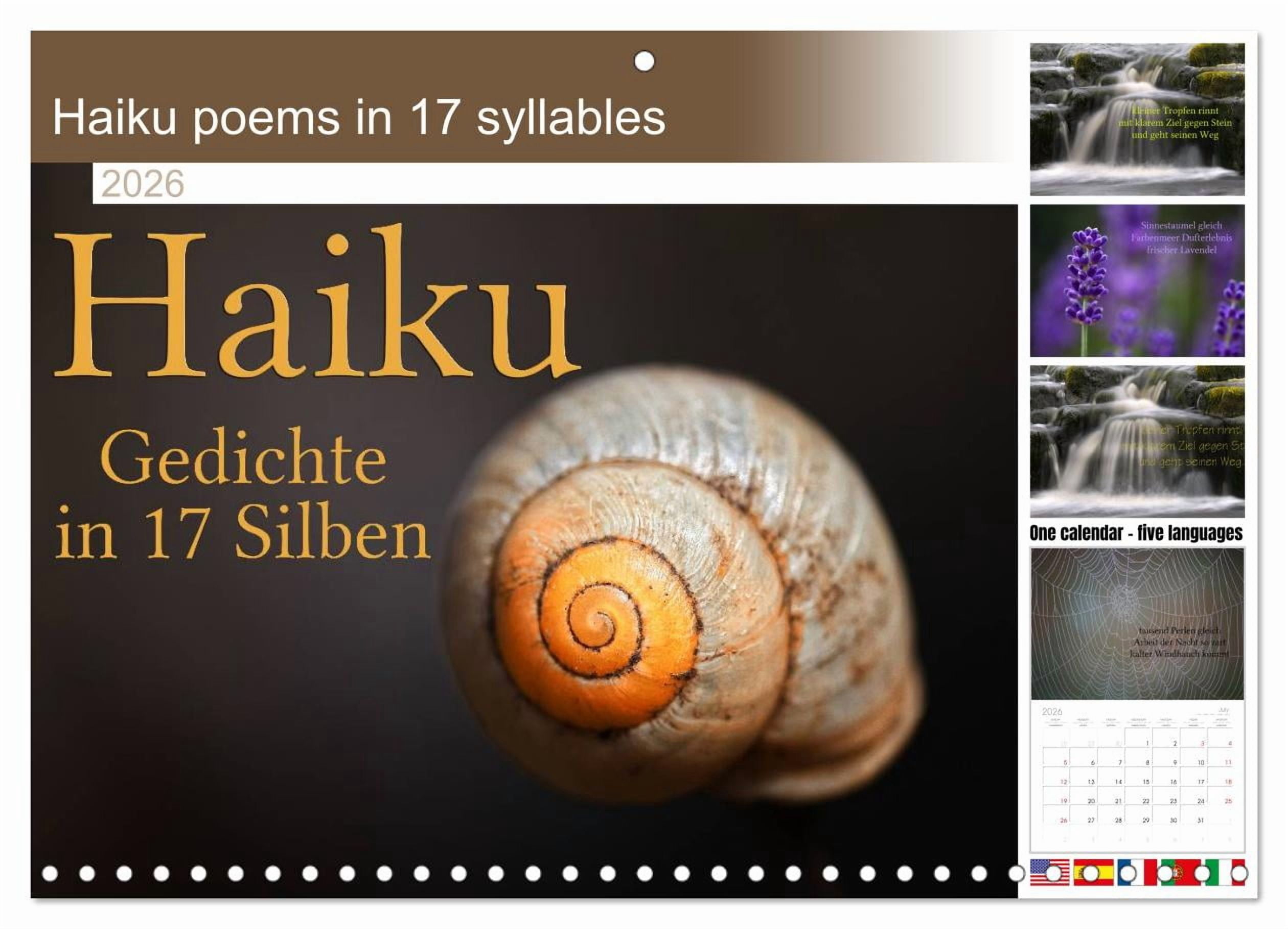 Haiku poems in 17 syllables (Monthly Wall Calendar 2026 11.7 x 16.5 ...