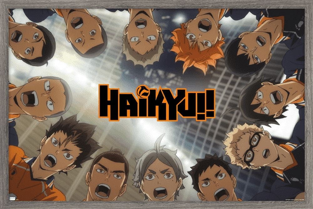 Haikyu!! - Huddle Wall Poster, 14.725" x 22.375" Framed - Walmart.com