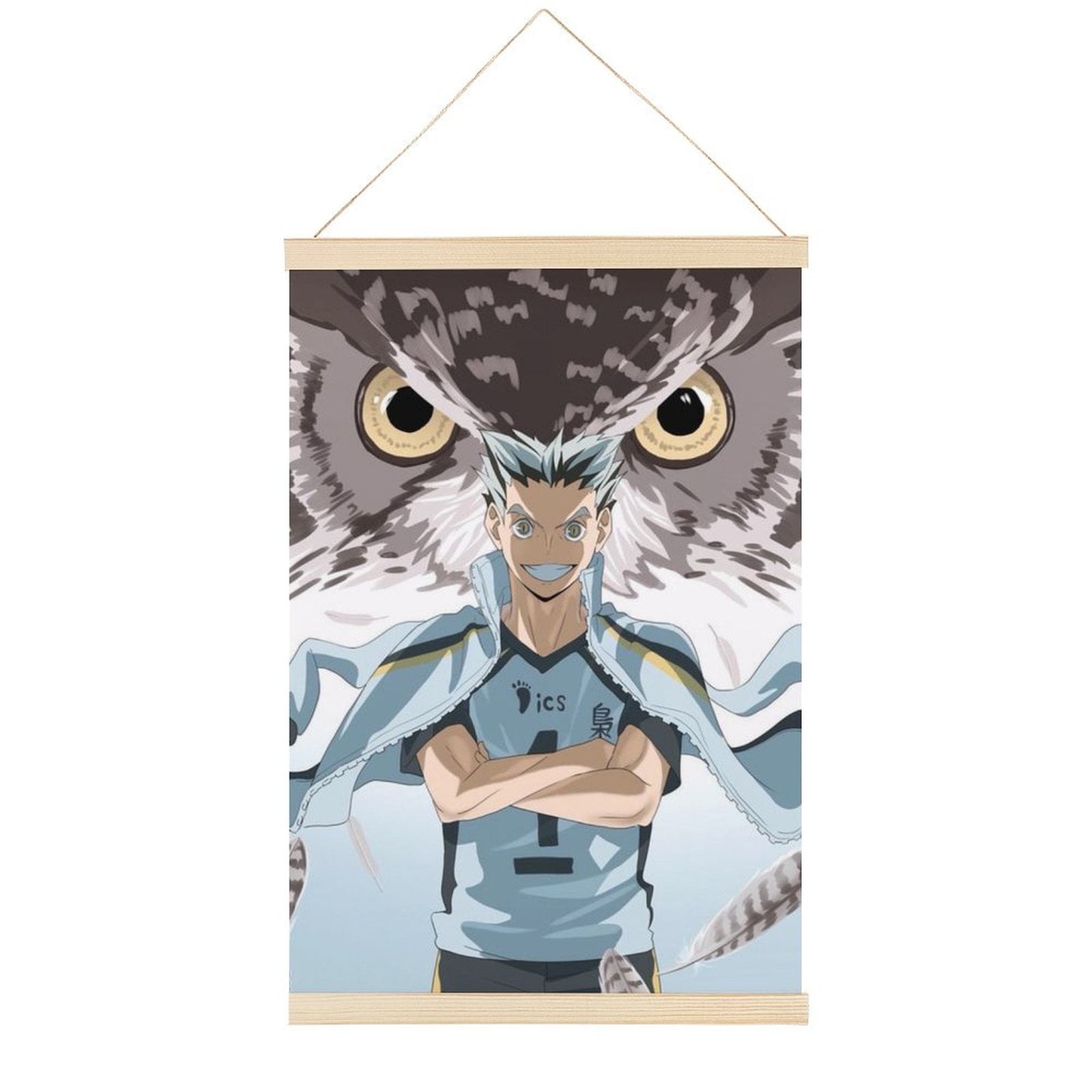 Haikyu Poster Hanger Art, Japanese Anime Scroll Poster, Wood Magnet ...