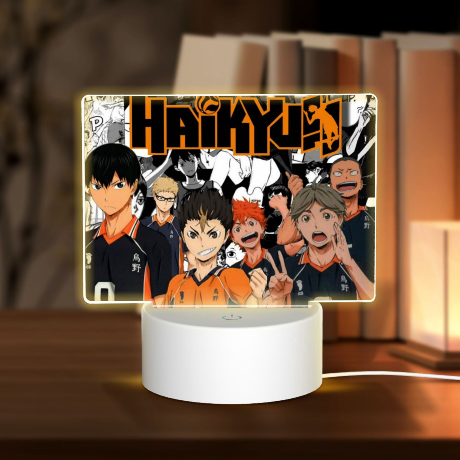 Haikyu!! Volleyball Rectangular Acrylic Night Light Adjustable 3 Light ...