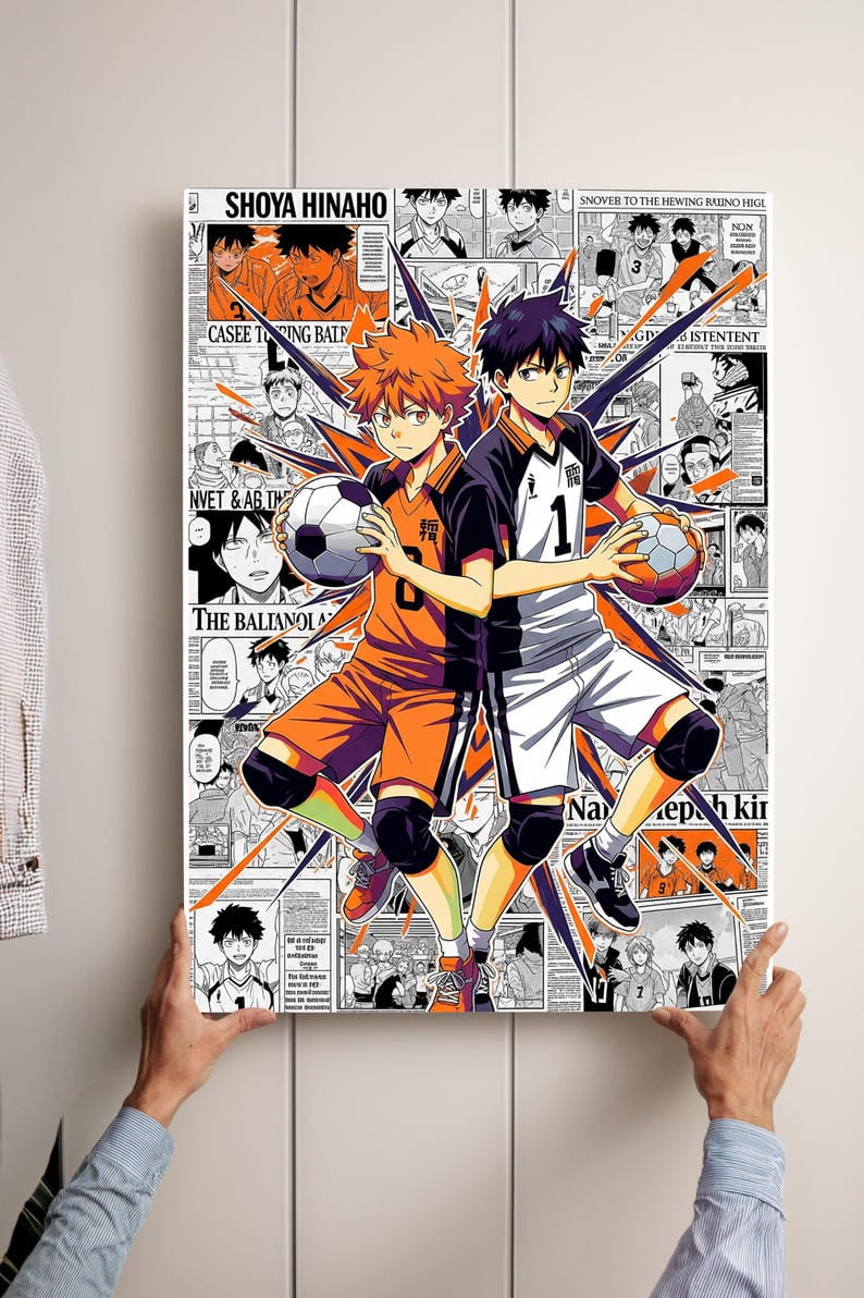 Haikyuu Anime Poster Shoyo Hinata Tobio Kageyama Manga Collage Wall Art ...