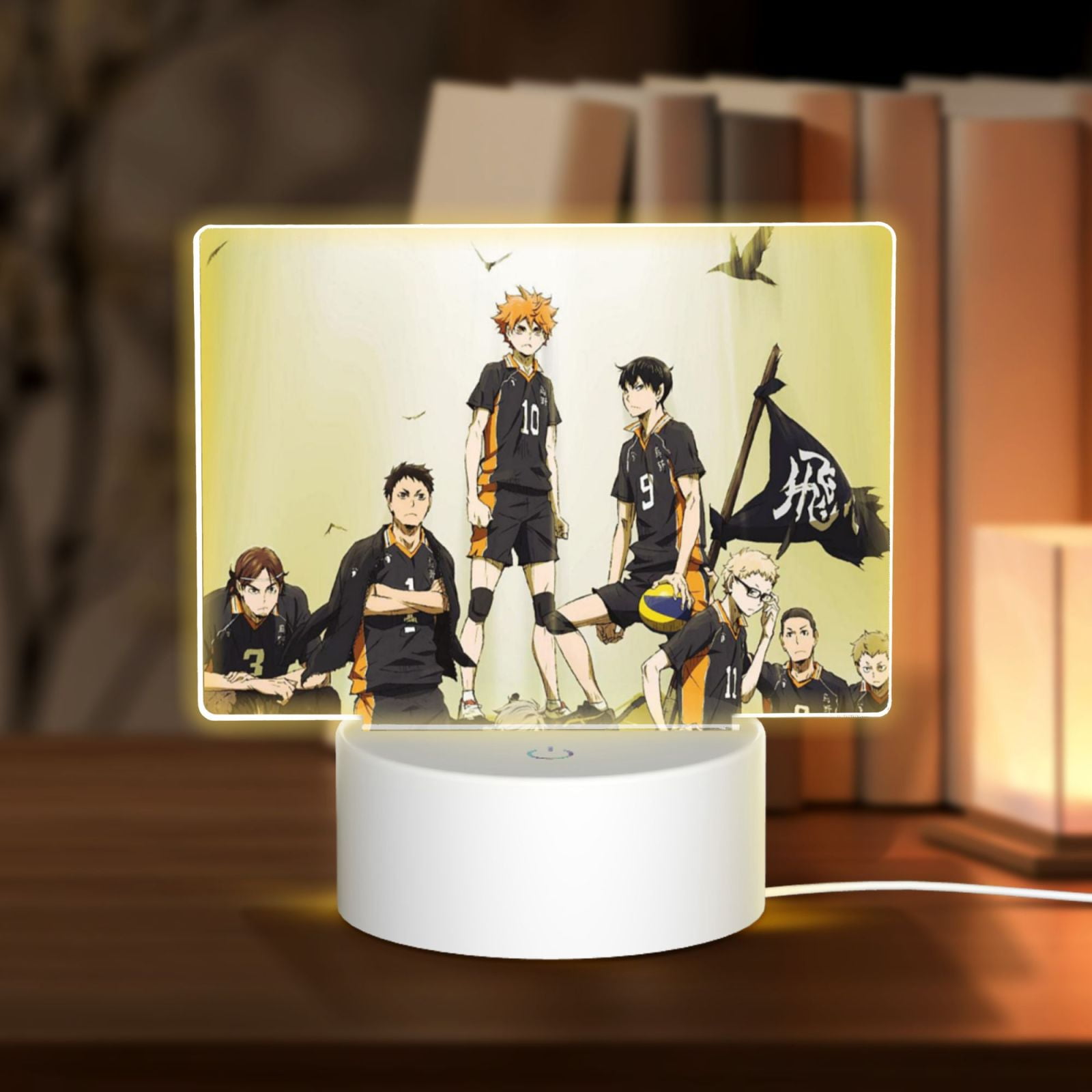 Haikyuu Anime Rectangular Acrylic Night Light Adjustable 3 Light Modes ...