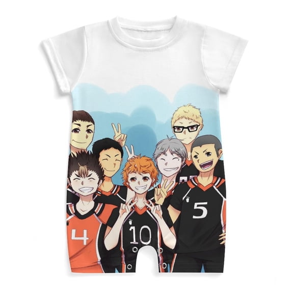 Haikyuu Baby One-Piece Rompers Summer Short Sleeve Outfit Clothing Sets ...
