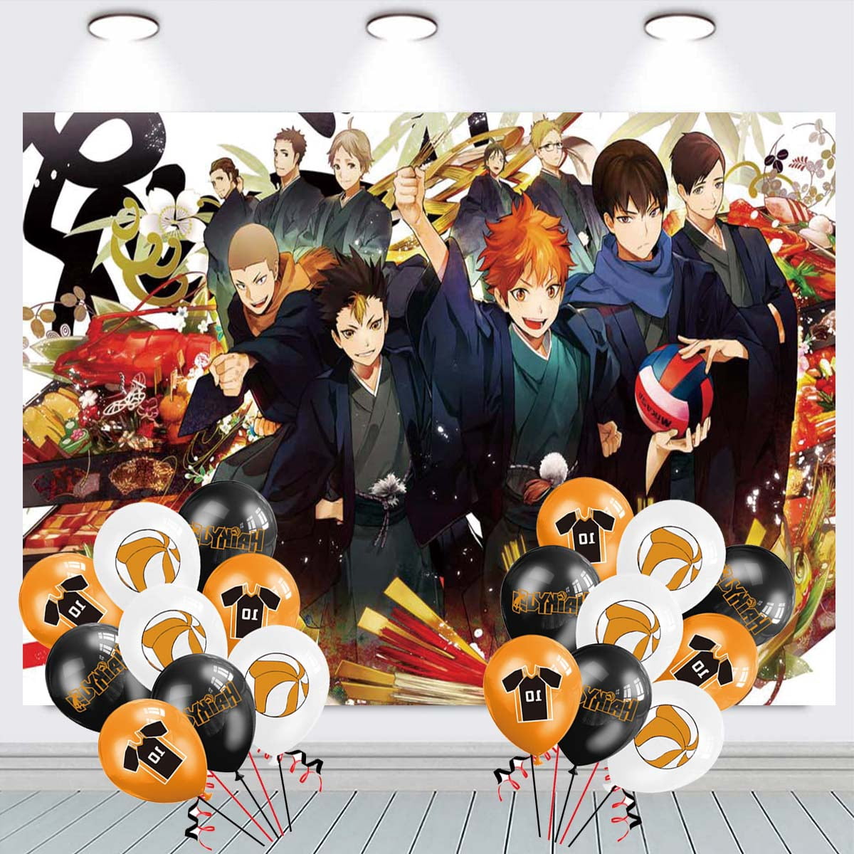 Haikyuu Banner Backdrop Background Birthday Balloons Party Supplies ...