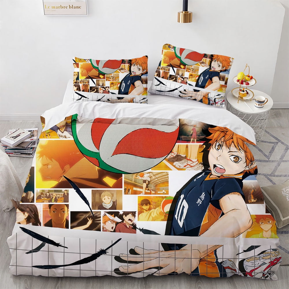 Haikyuu Bedding Bed Set 3D Print Kawaii Cute Haikyuu Quilt Bedding Sets ...