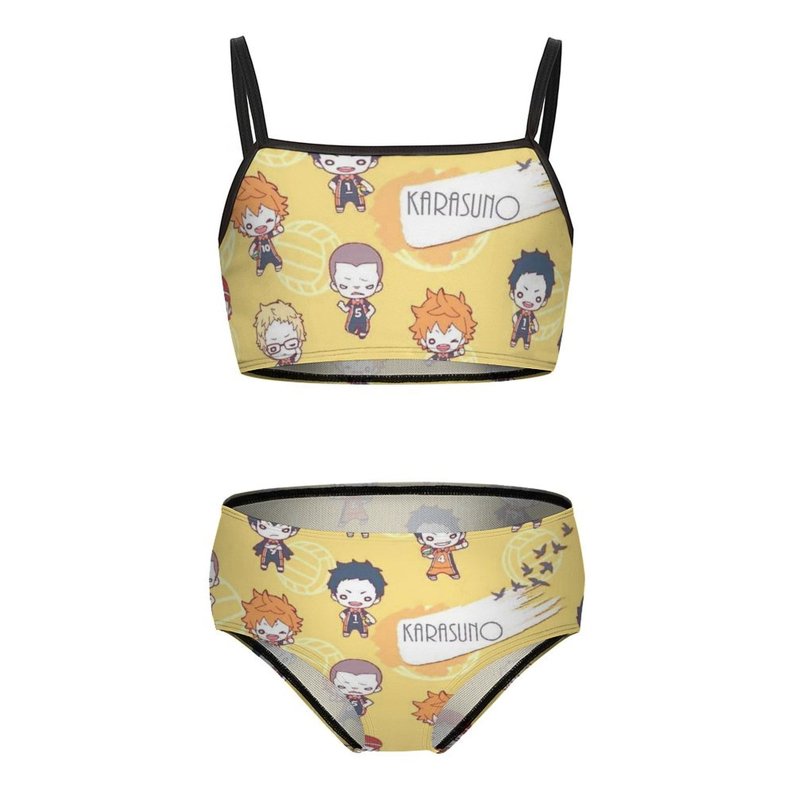 Haikyuu Cartoon Children's Swimsuit Girls Swimwear 2 Piece Bikini Sets ...