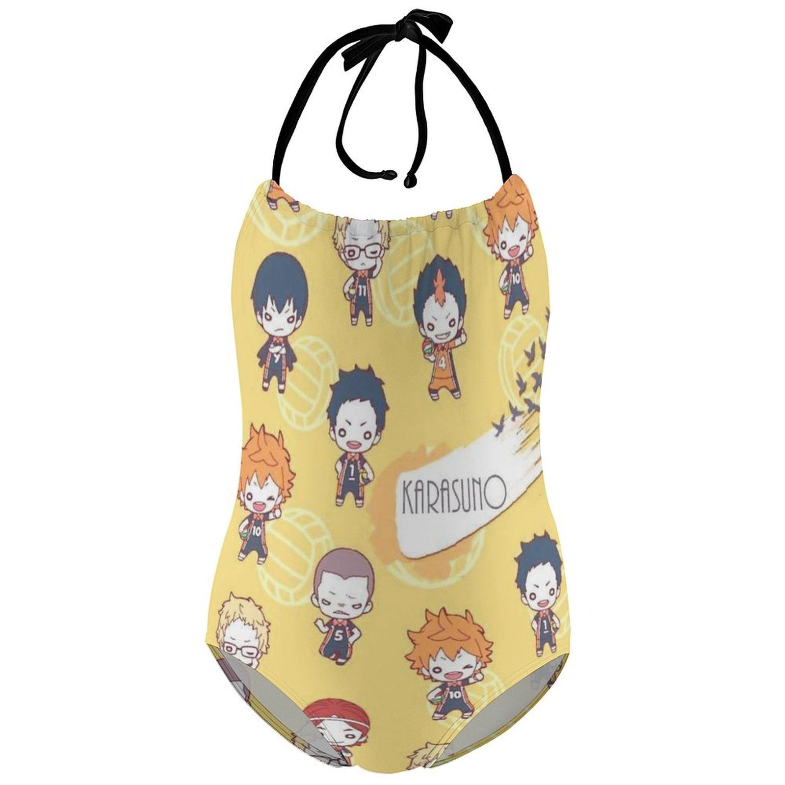 Haikyuu Cartoon Girl's Swimsuit One-piece Summer Hawaii Beach Kid's ...