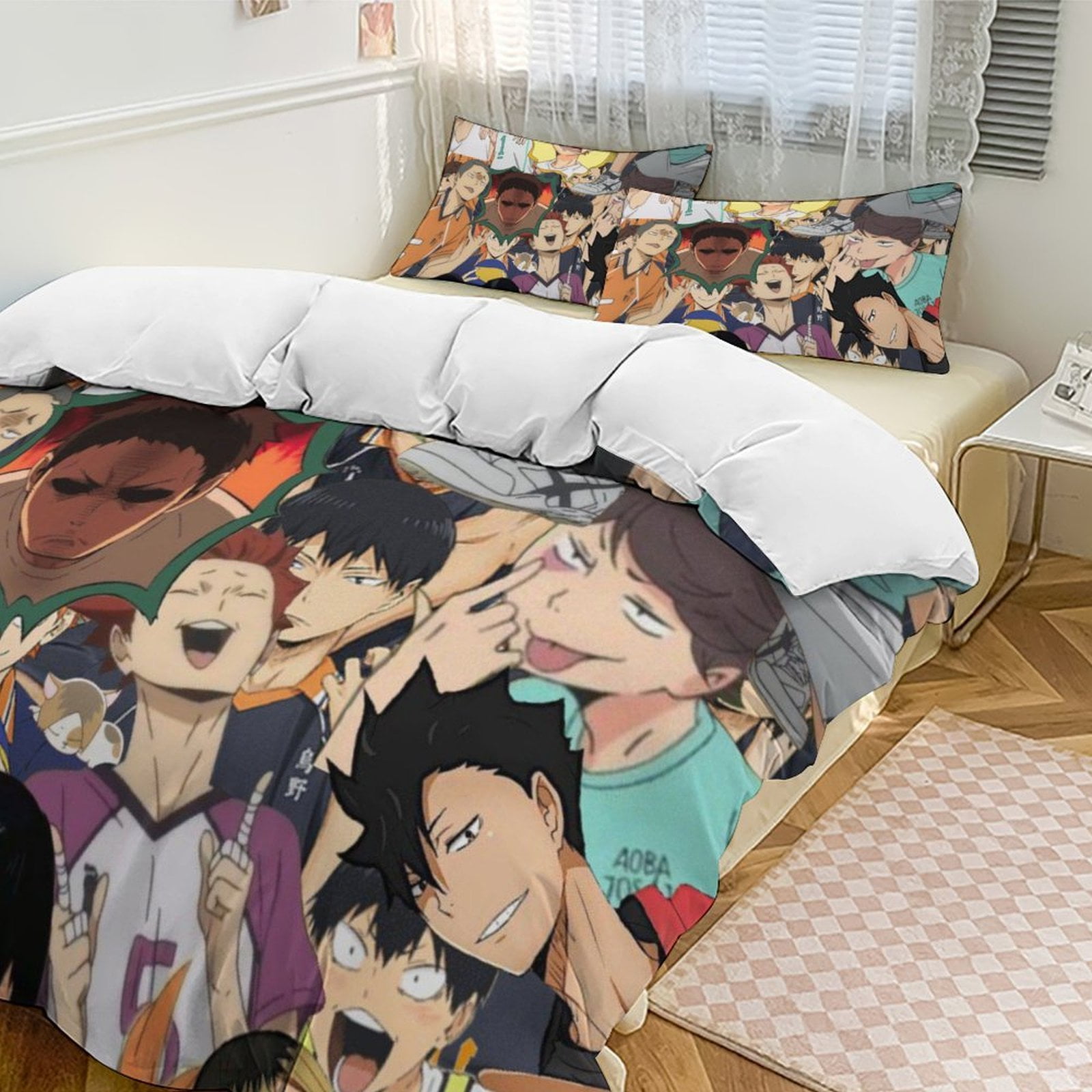 Haikyuu Characters 3 Pieces Bedding Set Soft Comforter Sets Decoration ...
