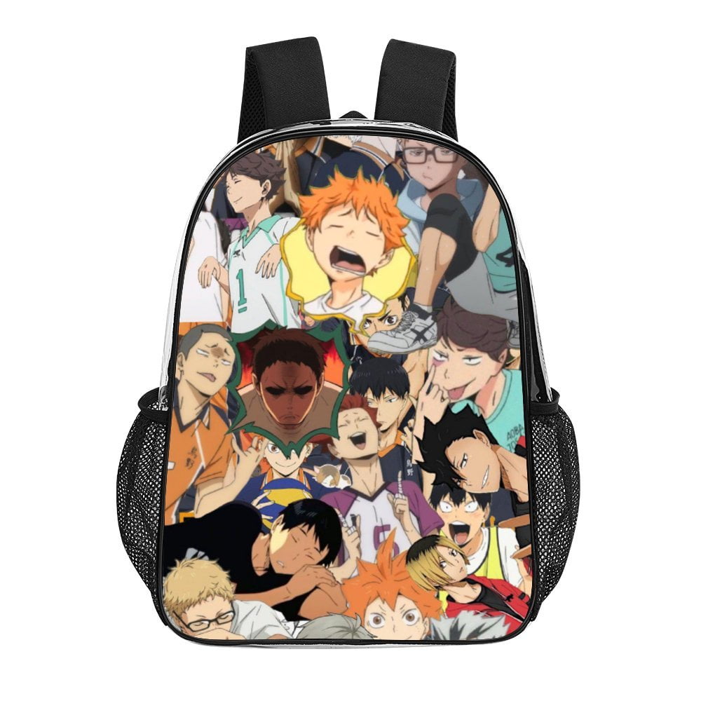 Haikyuu Characters Clear Backpack 17 Inch Transparent Bag Laptop ...