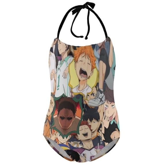 Haikyuu Characters Girl's Swimsuit One-piece Summer Hawaii Beach Kid's ...
