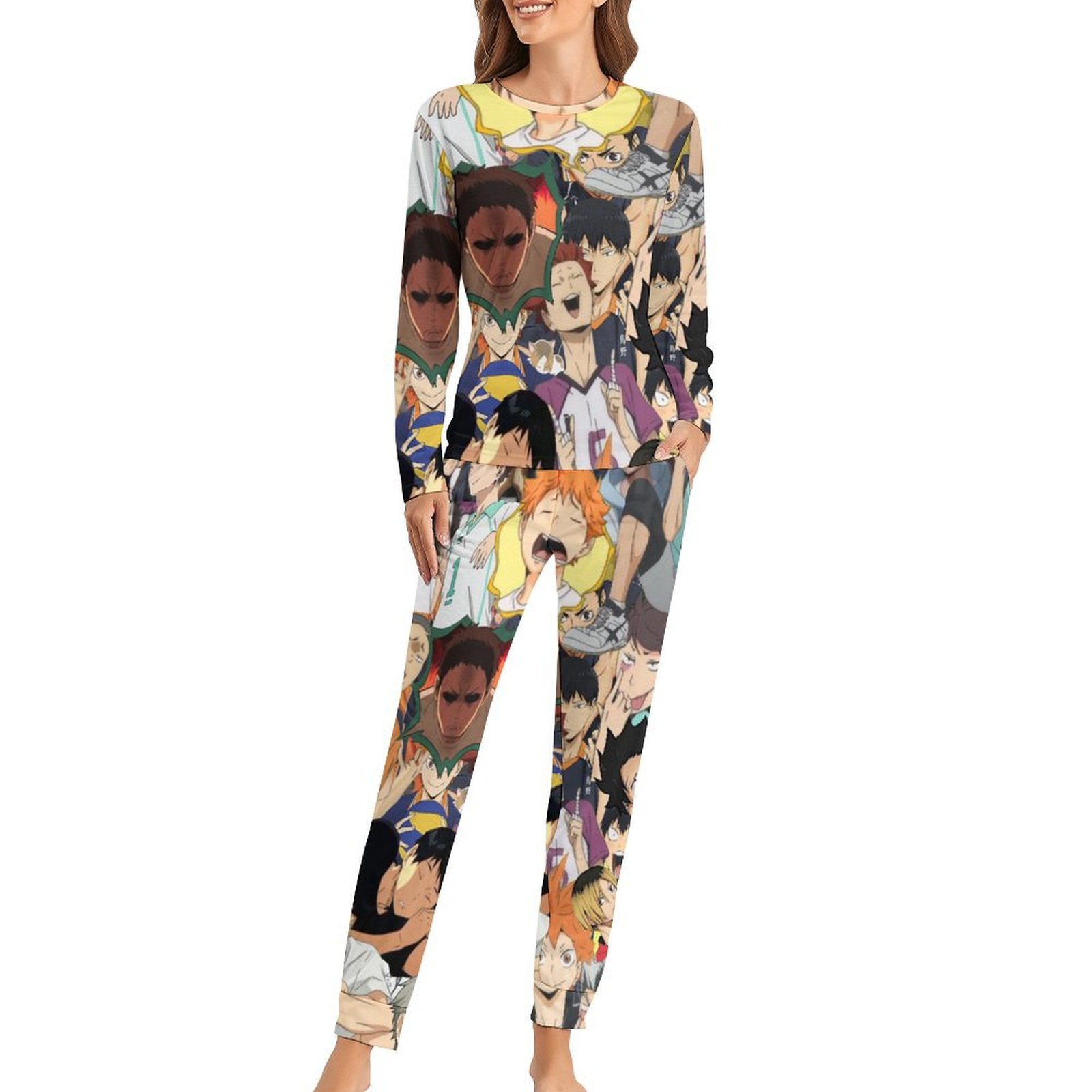 Haikyuu Characters Womens Pajama Set Loungewear Cozy Soft House Wear ...