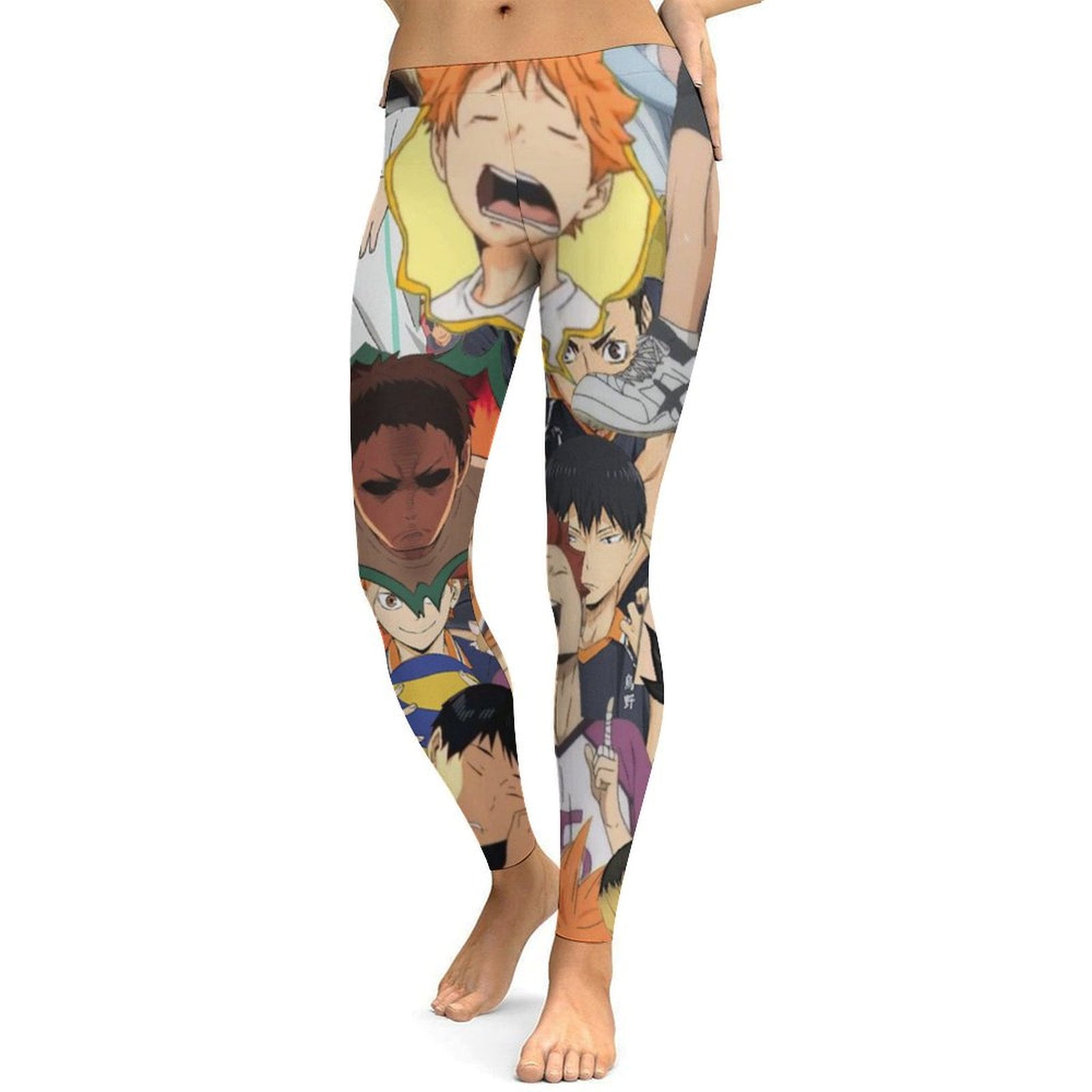 Haikyuu Characters Yoga Pants For Womens Soft Elastic Tummy Control Non ...
