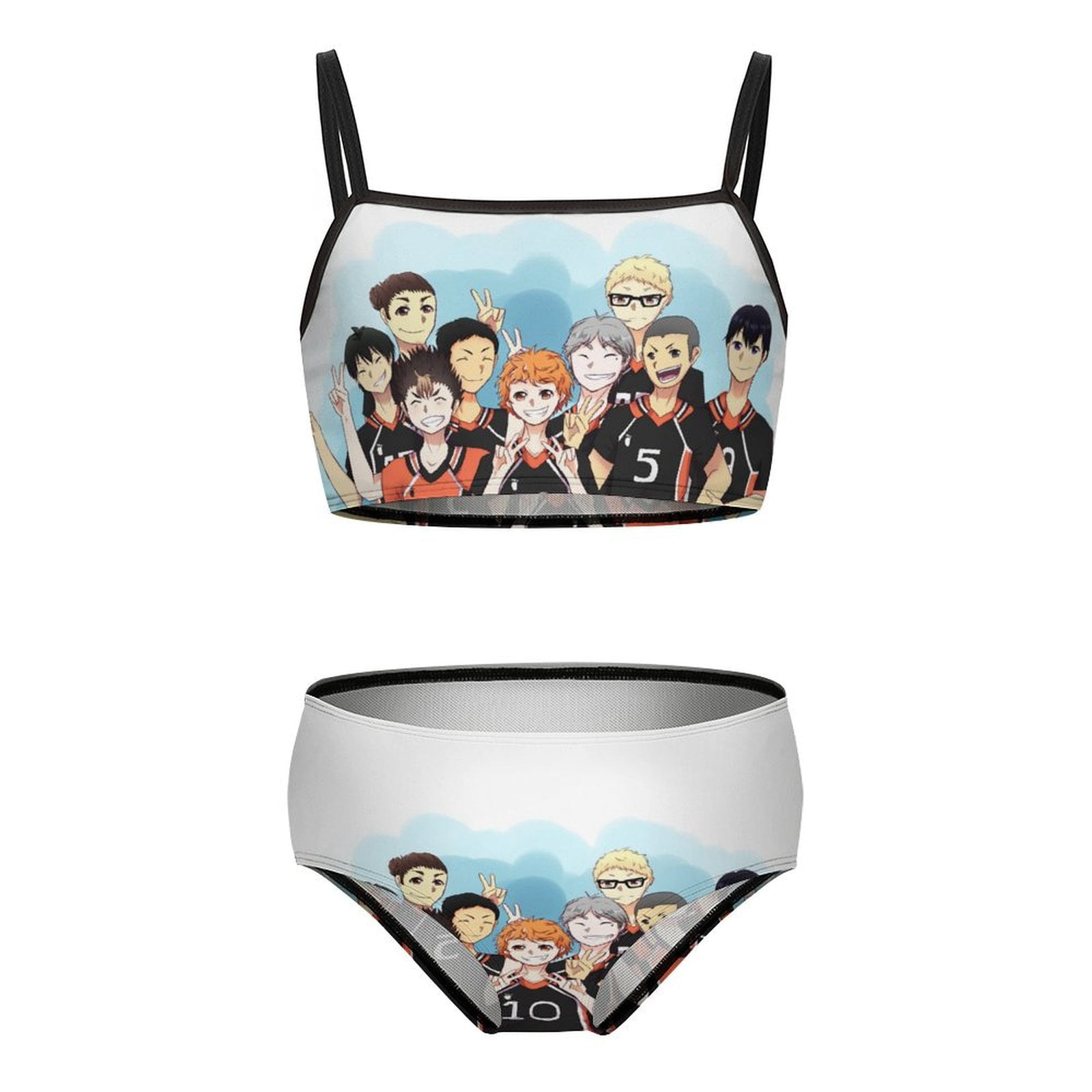 Haikyuu Children's Swimsuit Girls Swimwear 2 Piece Bikini Sets Tankini ...