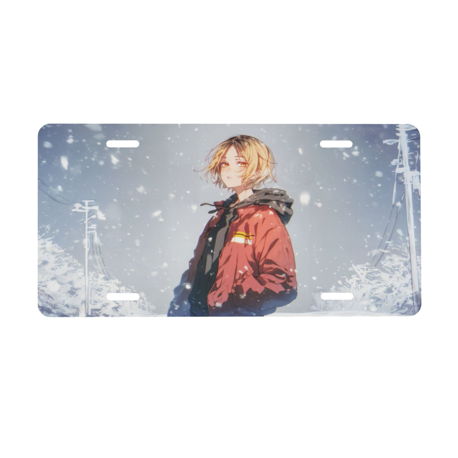 Haikyuu Kozume Kenma License Plate, Car Front License Plates With 4 ...