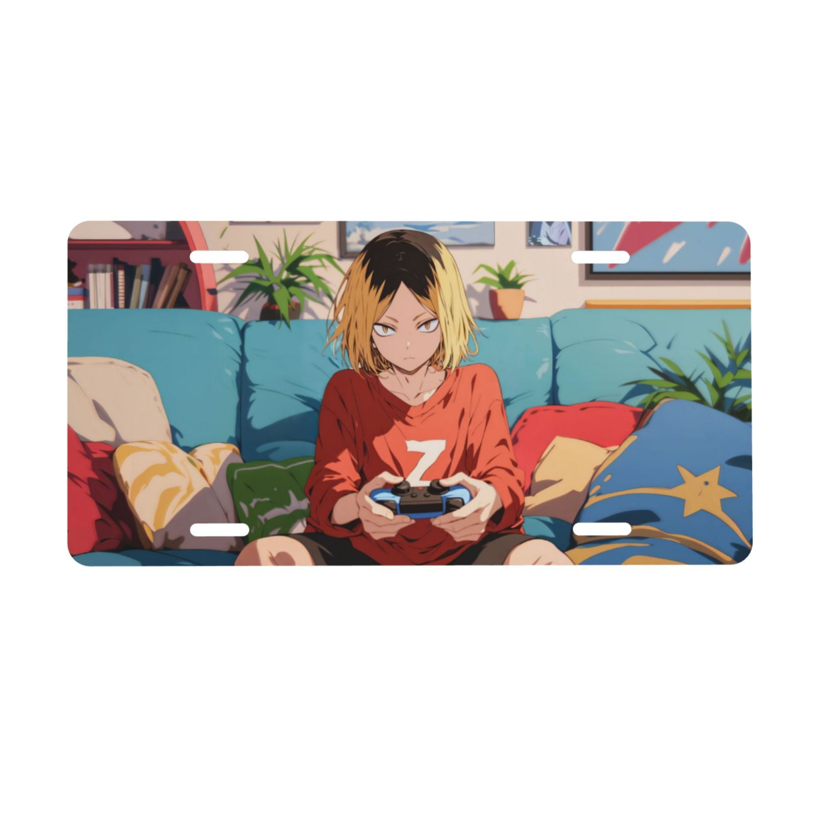 Haikyuu Kozume Kenma License Plate, Car Front License Plates With 4 ...