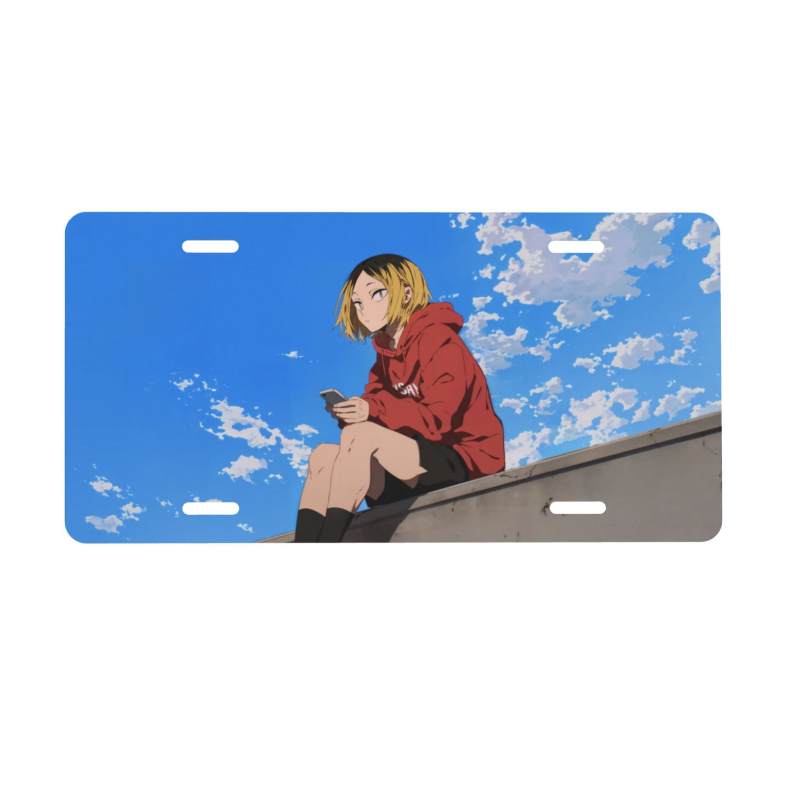 Haikyuu Kozume Kenma License Plate, Car Front License Plates With 4 ...