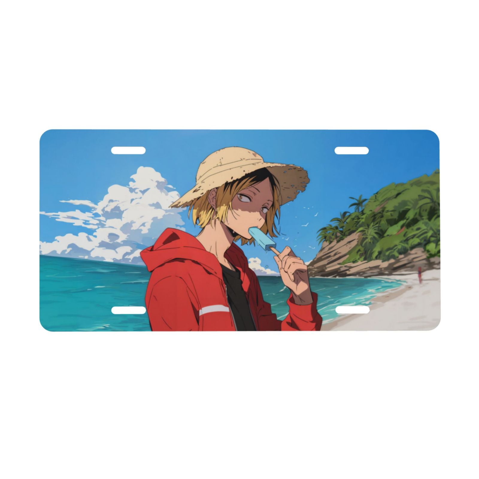 Haikyuu Kozume Kenma License Plate, Car Front License Plates With 4 ...
