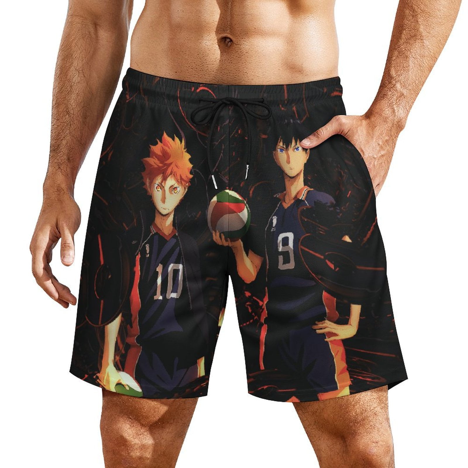 Haikyuu Mens Board Shorts Summer Swim Trunks Quick Dry Beach Swimwear ...