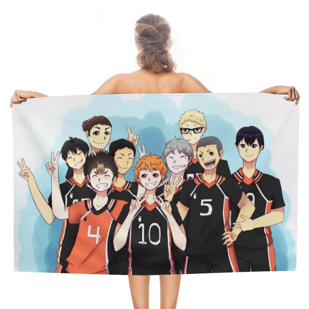 Haikyuu Microfiber Beach Towel Soft Absorbent Quick-Dry Bath Towels ...