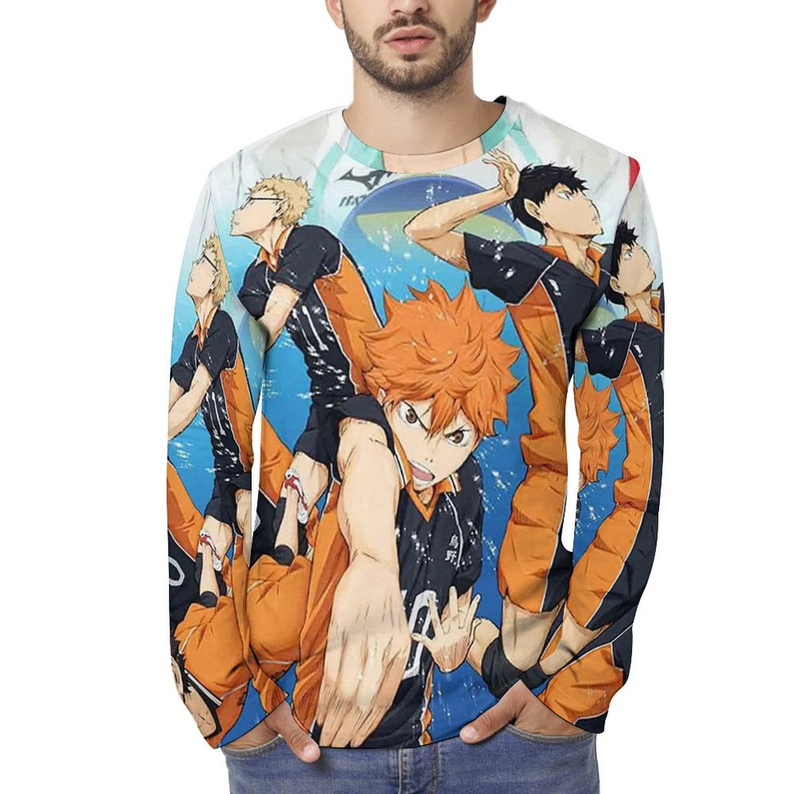 Haikyuu Poster Men's Long Sleeve T Shirt 3D Printed Fashion Tee Shirts ...