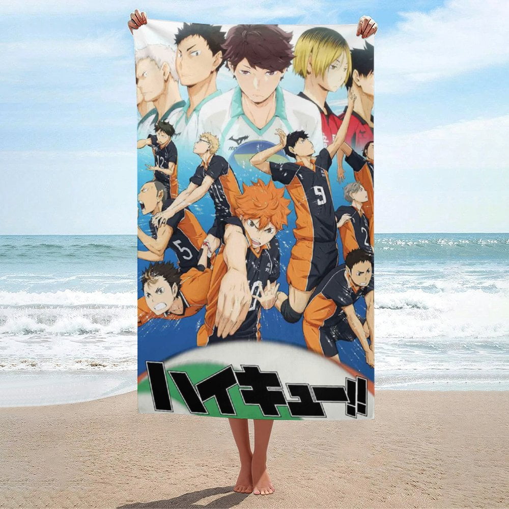 Haikyuu Poster Microfiber Beach Towel Soft Absorbent Quick-Dry Bath ...