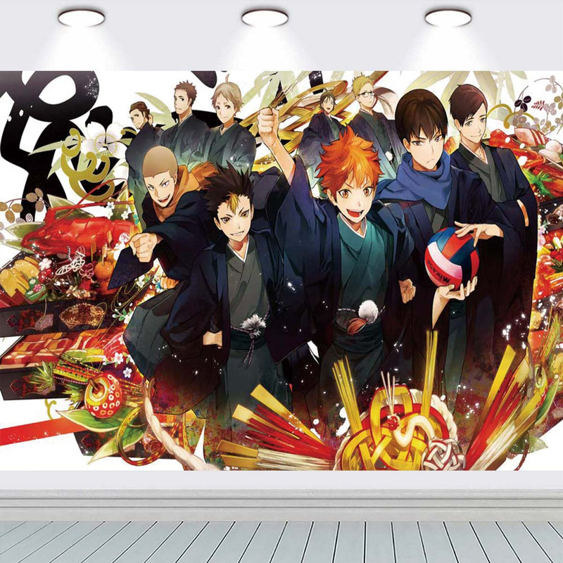 Haikyuu Taspestry Wall Decor Backdrop Banner Party Supplies Poster ...