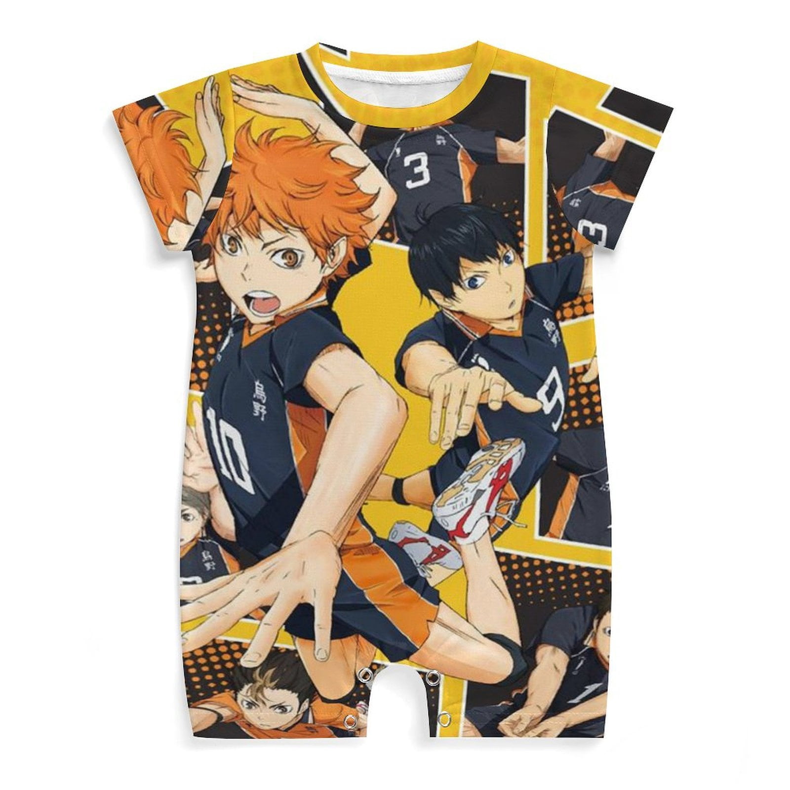 Haikyuu Team Baby One-Piece Rompers Summer Short Sleeve Outfit Clothing ...