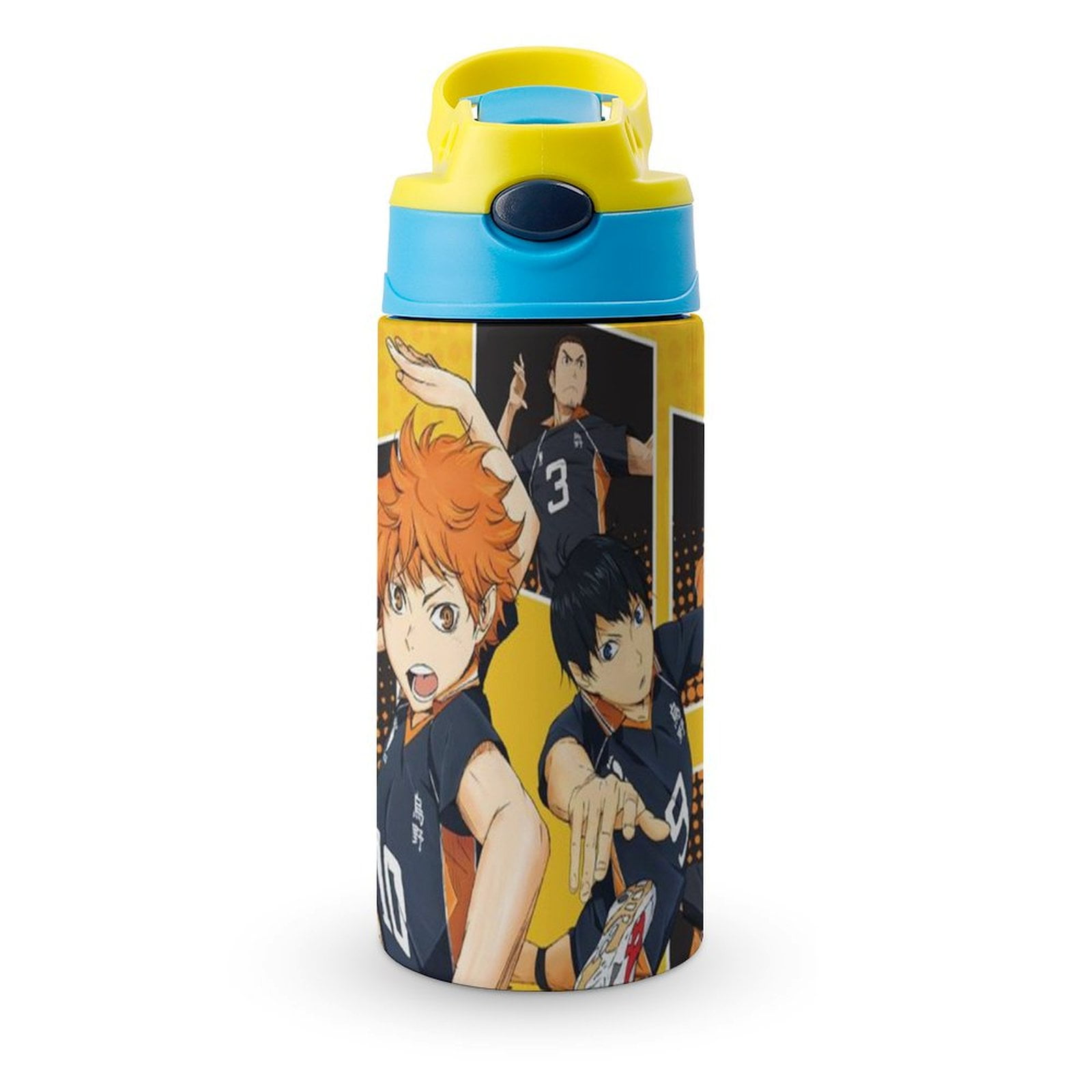 Haikyuu Team Kid's Insulated Water Bottle With Straw Vacuum Stainless ...