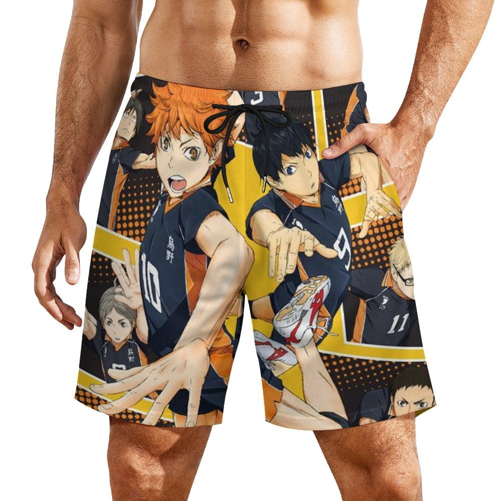 Haikyuu Team Mens Board Shorts Summer Swim Trunks Quick Dry Beach ...