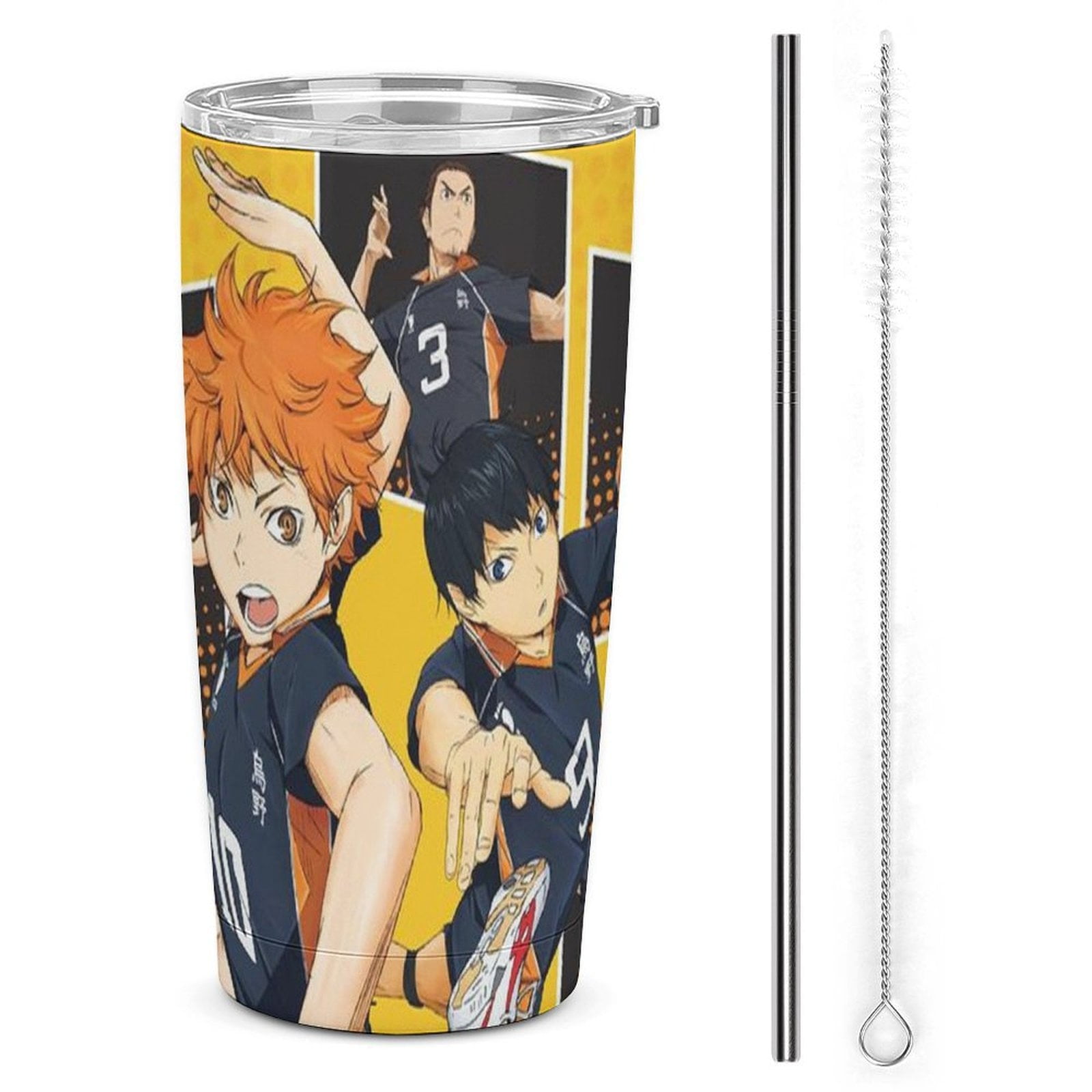 Haikyuu Team Stainless Steel Car Cup Thermal Vacuum Insulation Mug Gift ...