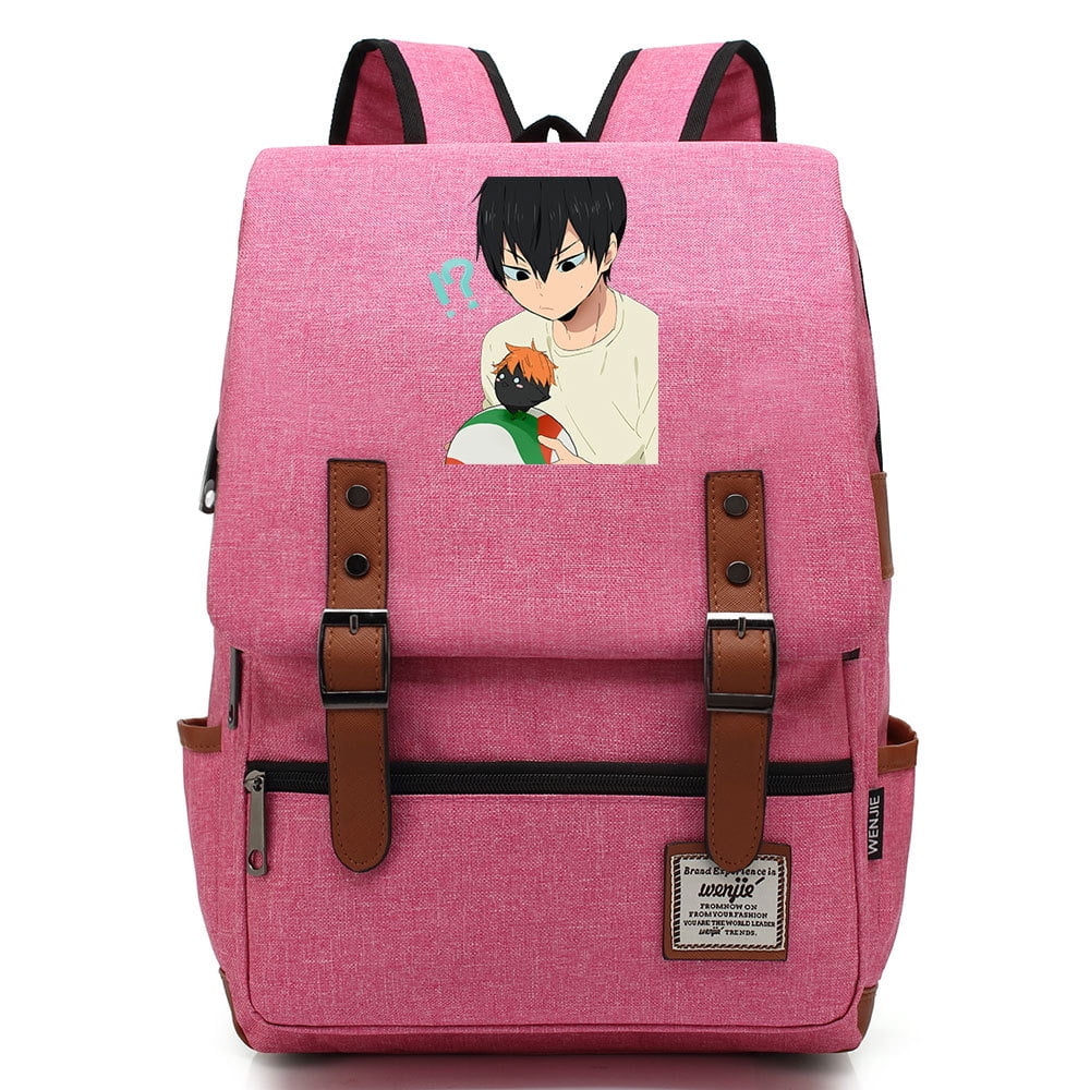 Haikyuu!! Theme Square Backpack Featuring Belt Buckle Design, Perfect ...