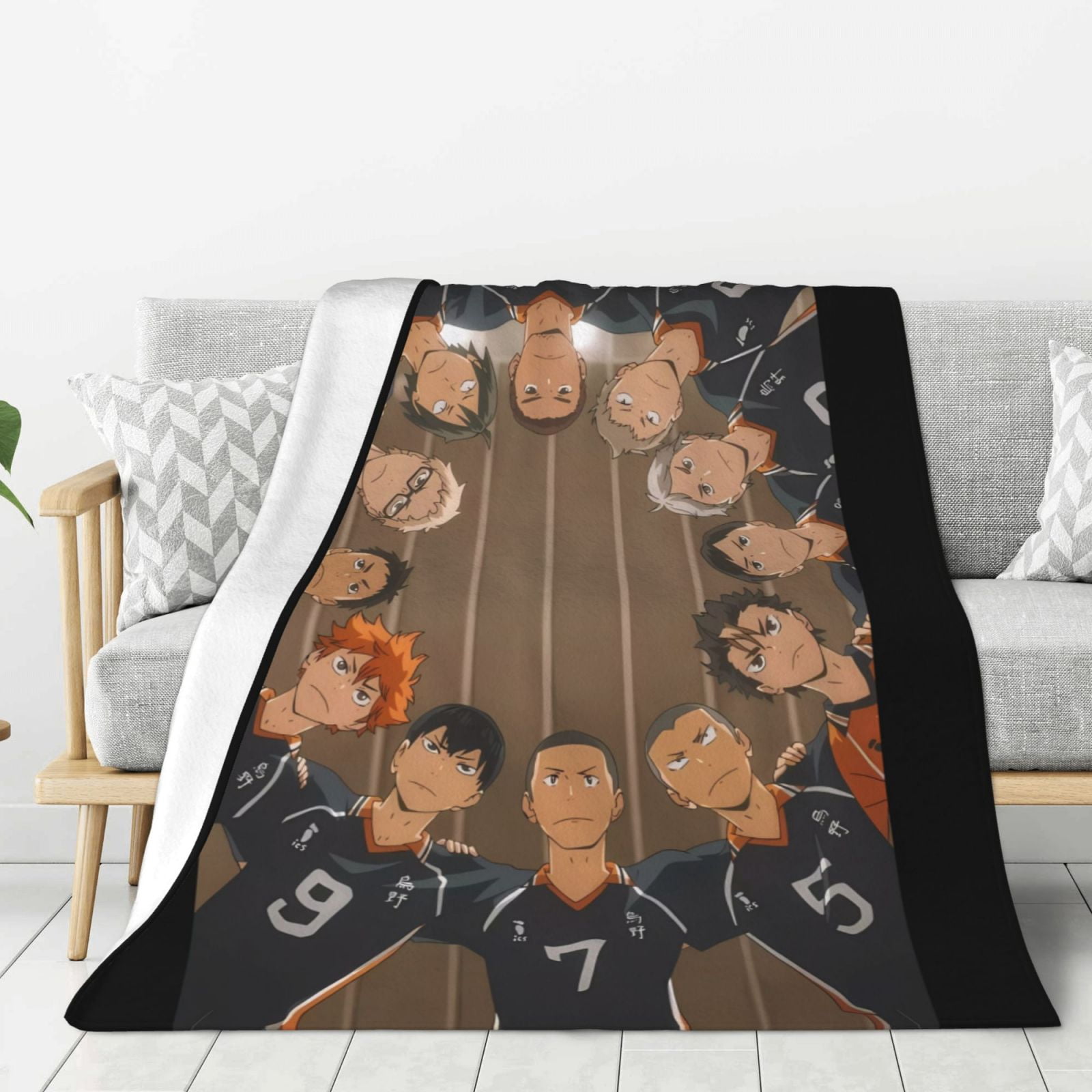 Haikyuu Throw Blanket for Couch, Cozy Soft Plush Thick Winter Blanket ...