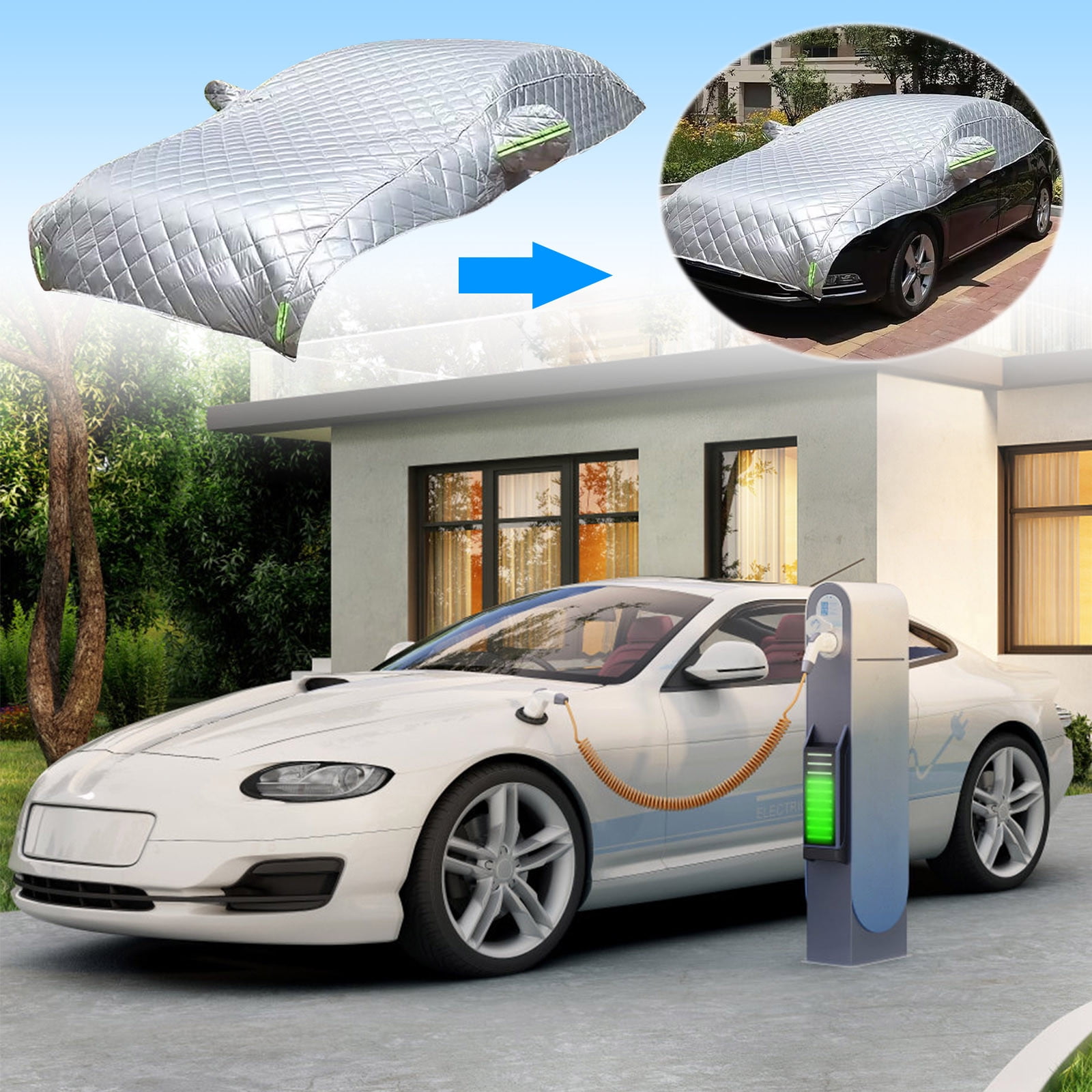 Hail Blankets for Car SUV, Thicken Hail Car Cover, Windshield Hail ...