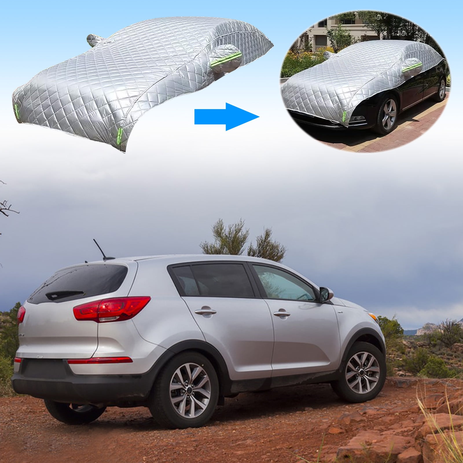 Hail Blankets for Car SUV, Thicken Hail Car Cover, Windshield Hail ...