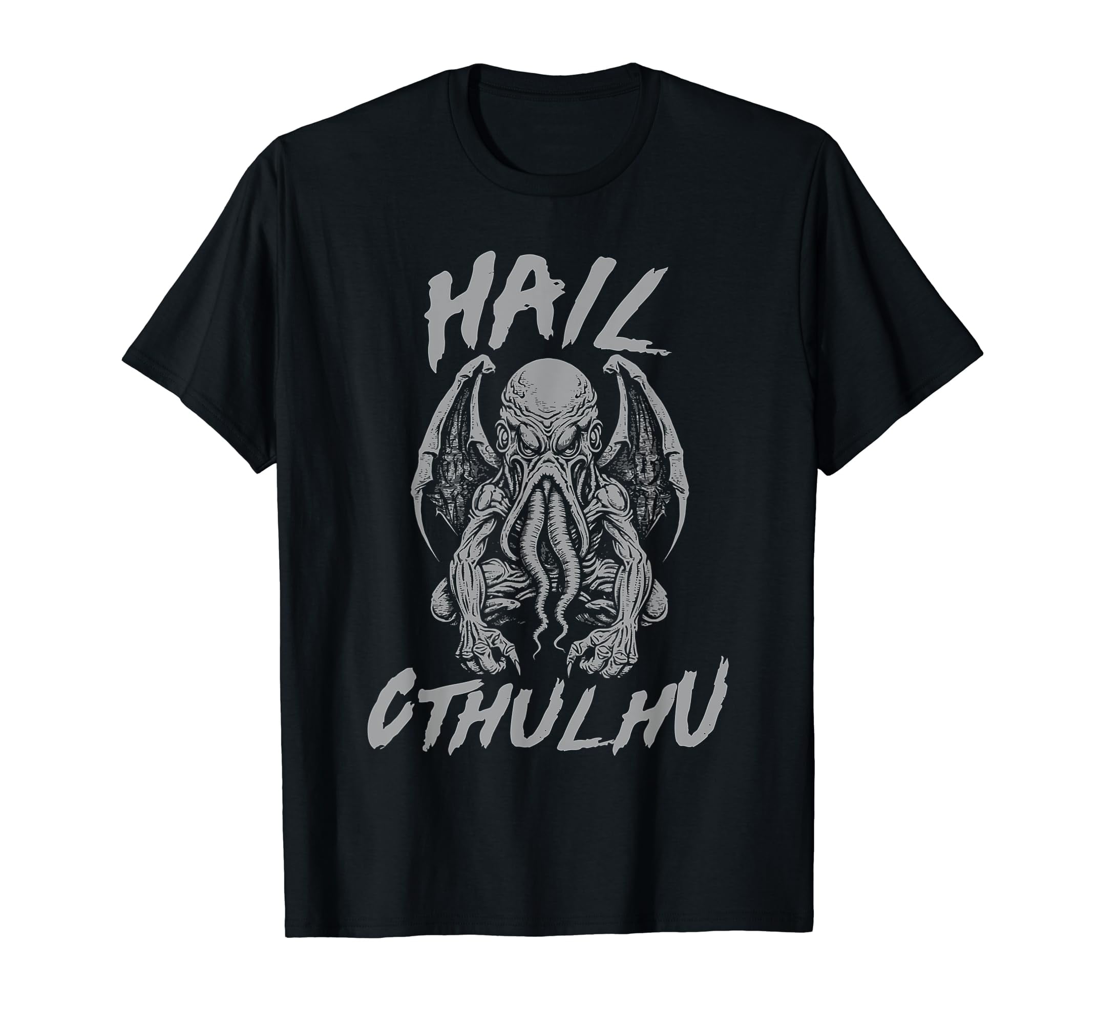 Hail Cthulhu Horror Legend Monster Retro Vintage Mystery Holiness T ...