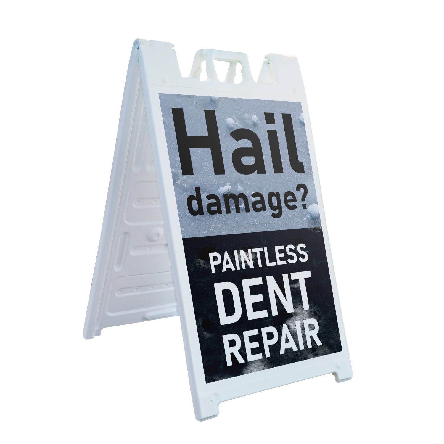 Hail Damage Paintless Dent Repair 24" x 36" Double Sided A-Frame ...