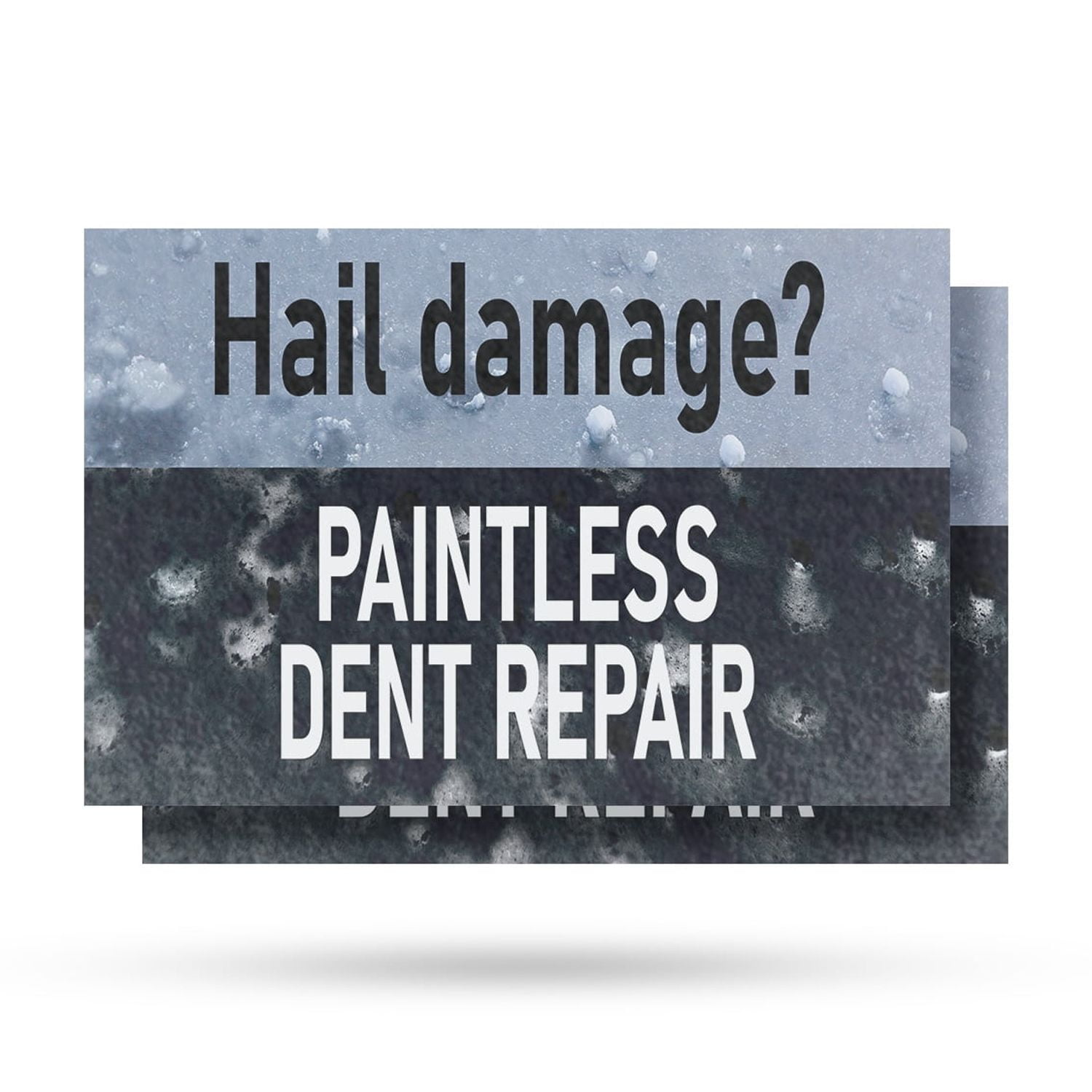 Hail Damage Paintless Dent Repair Vinyl Decal 2 Pack of 12 Inch x 16 ...