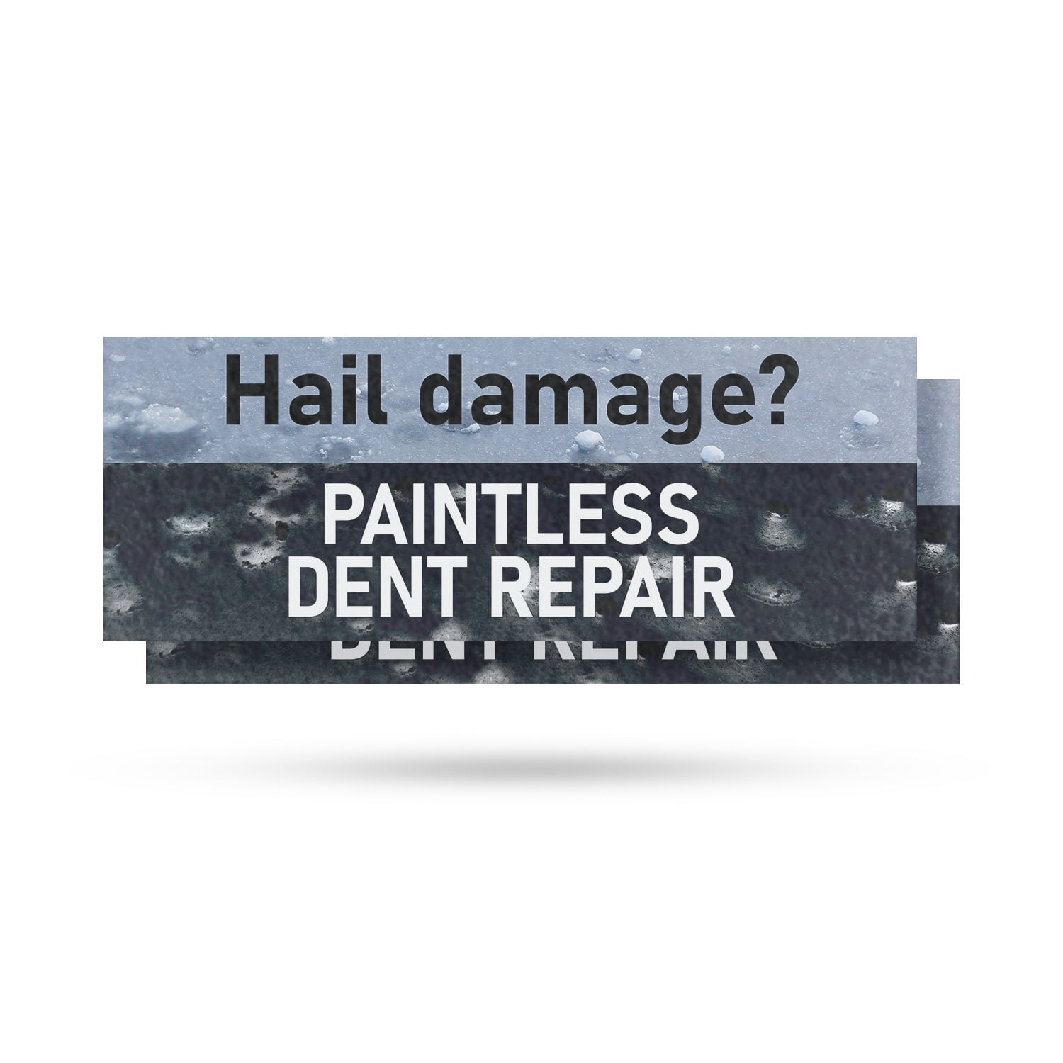 Hail Damage Paintless Dent Repair Vinyl Decal 2 Pack of 12 Inch x 5 ...