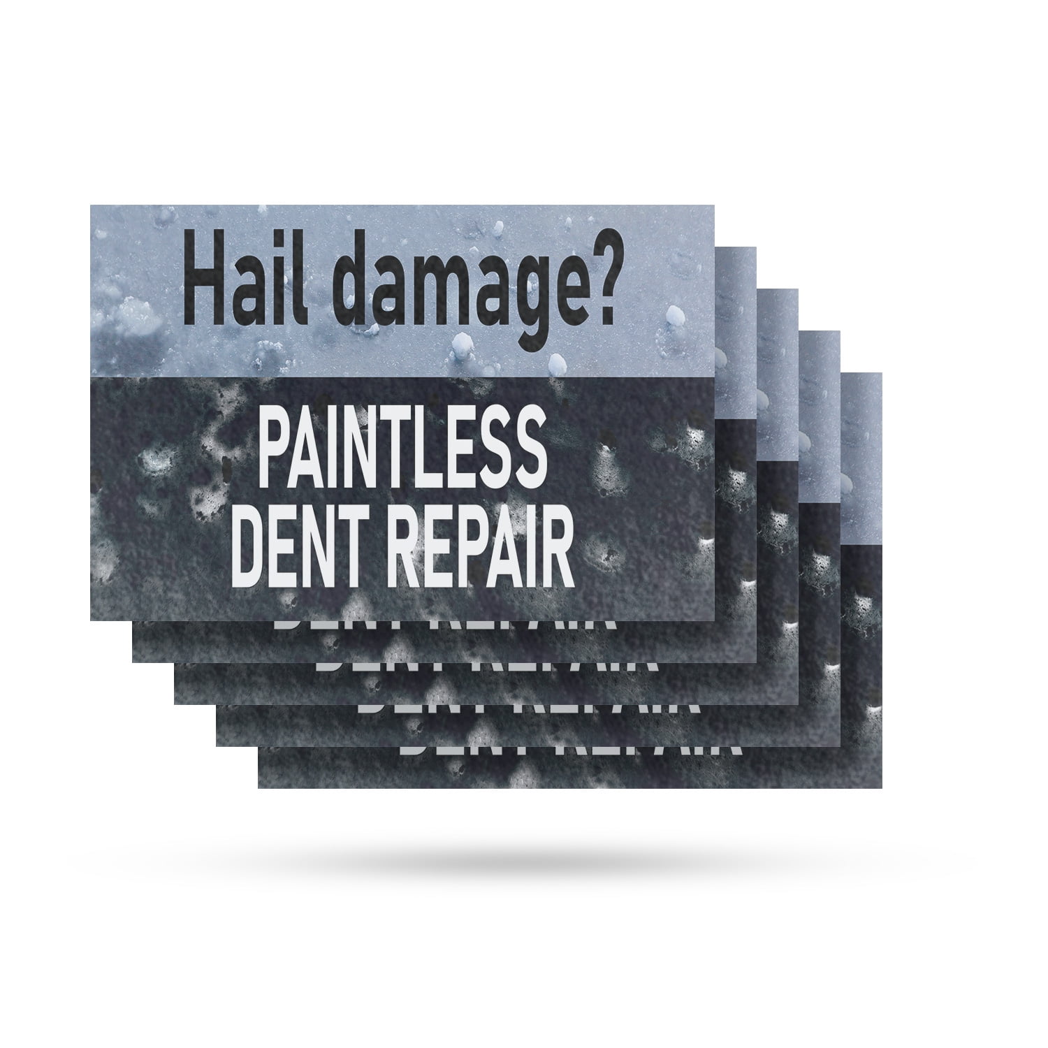 Hail Damage Paintless Dent Repair Vinyl Decal 5 Pack of 18 Inch x 24 ...