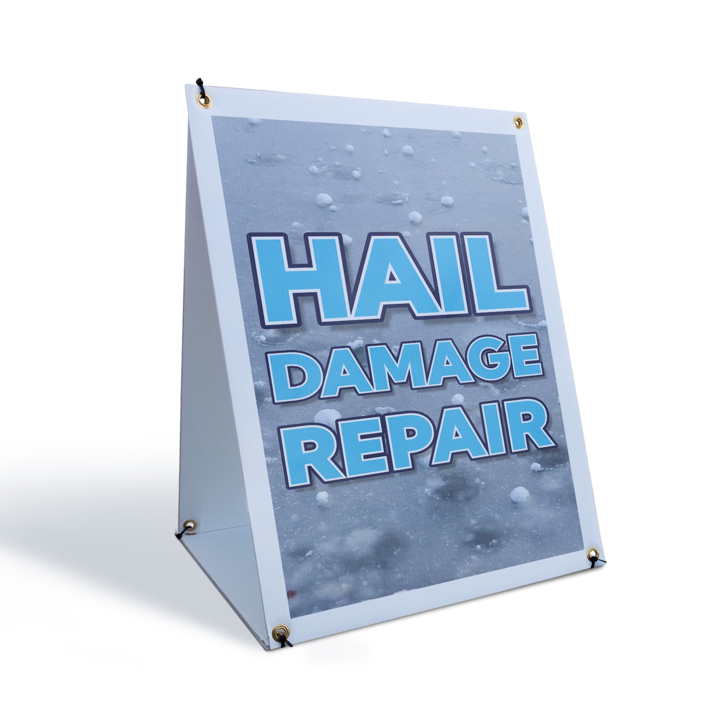 Hail Damage Repair Sidewalk Sign 18 Inch x 24 Inch A-Frame Images On ...