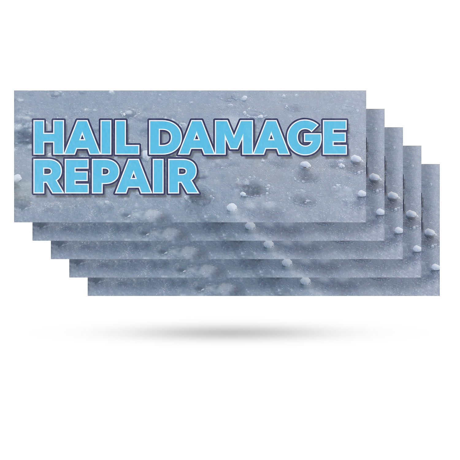 Hail Damage Repair Vinyl Decal 5 Pack of 24 Inch x 9 Inch Weatherproof ...